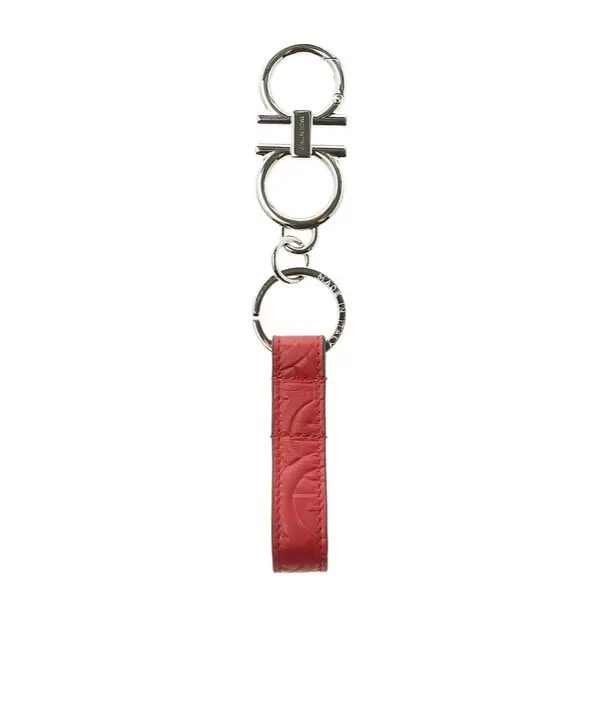 FERRAGAMO Gancini Key Ring - Brown