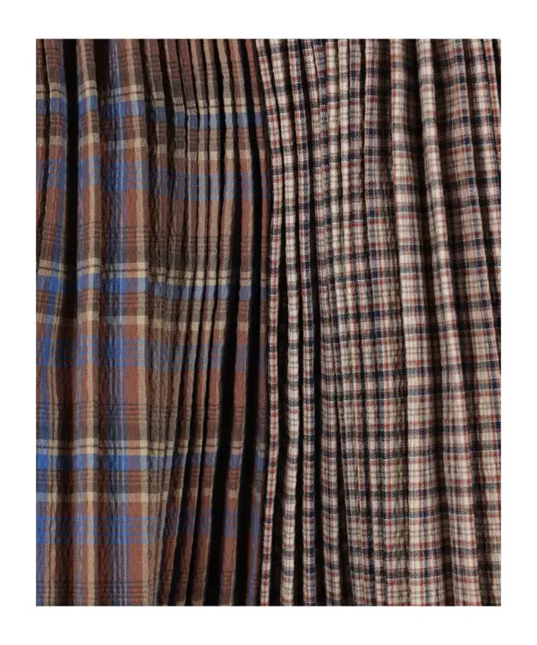 CHOPOVA LOWENA Waist-cinching Plaid Mini Skirt
