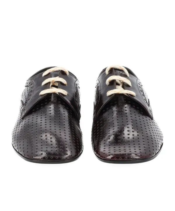 Dries Van Noten Perforated Lace-up Flats