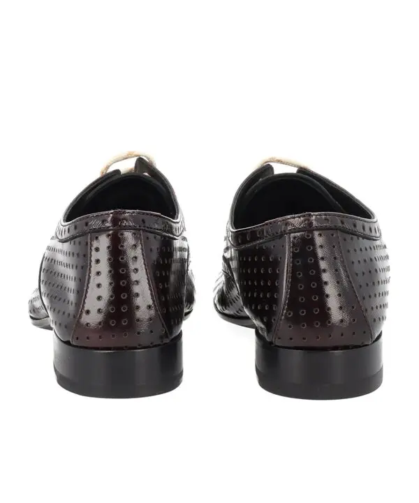 Dries Van Noten Perforated Lace-up Flats