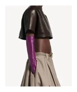 Balenciaga Cropped Leather Top