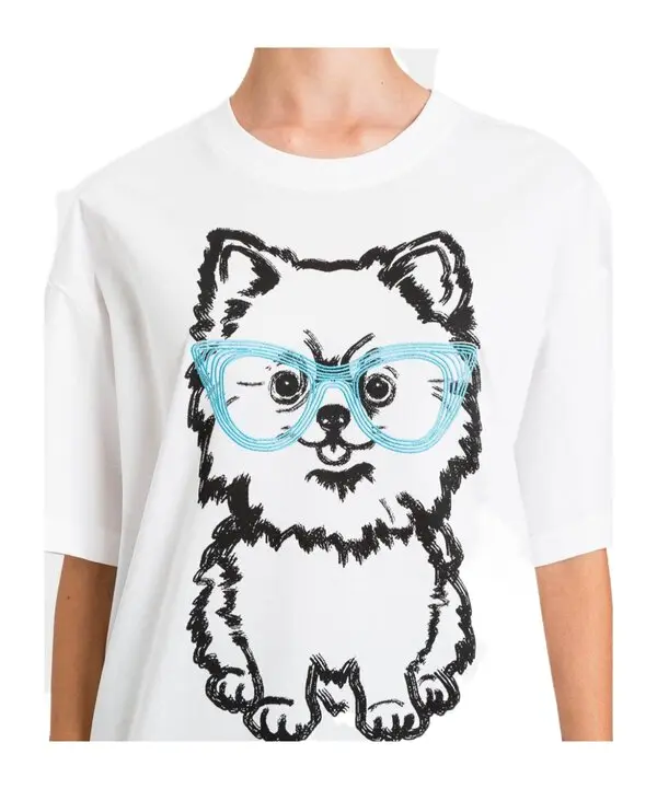 TWINSET Printed T-shirt With Crew Neck And Short Sleeves - White