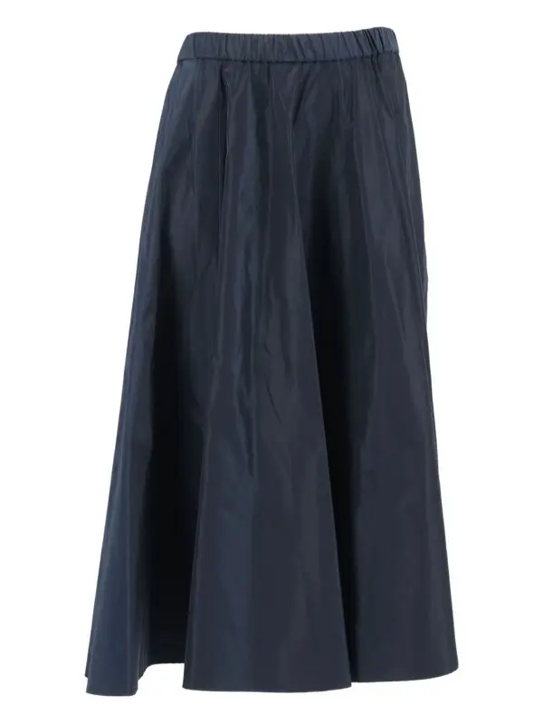 Aspesi Elasticated-waistband Pleated Midi Skirt - Black