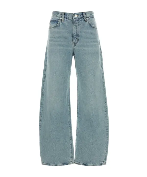 FRAME The Bow Wide-leg Jeans - Gray