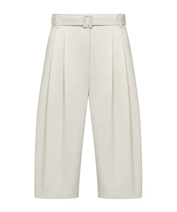 Co Pleated Belted Wide-leg Shorts