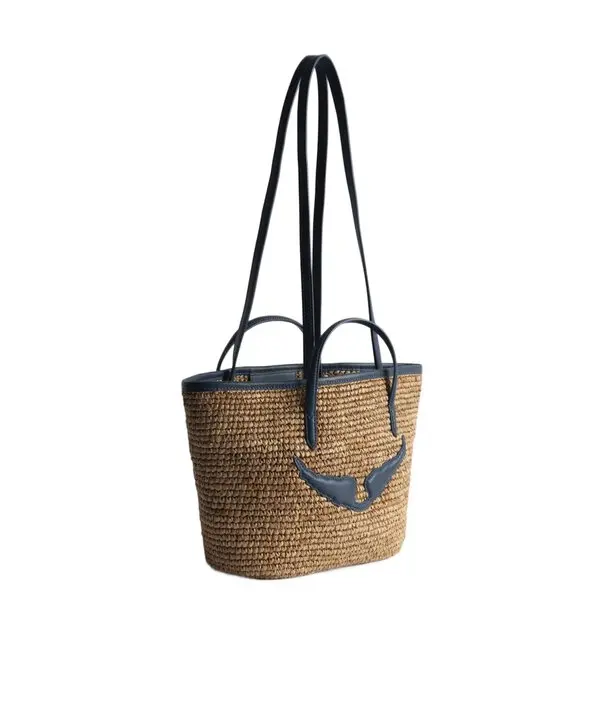 Zadig&Voltaire Mini Wings Raffia Tote Bag