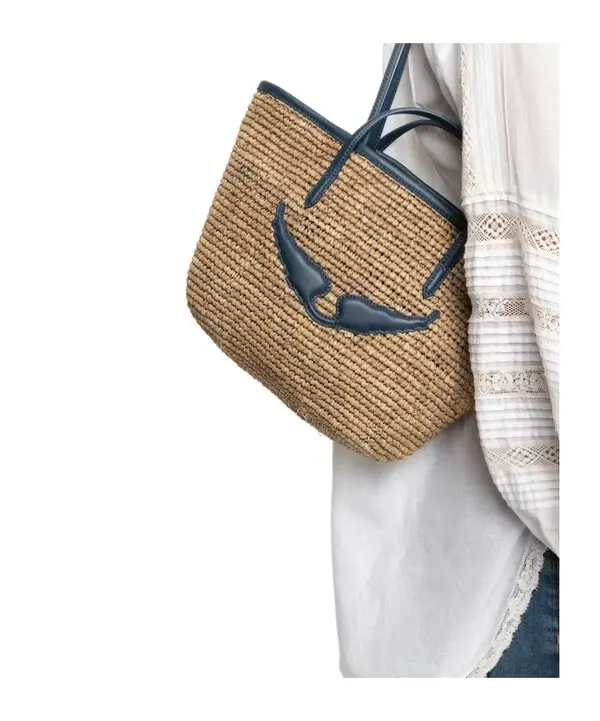 Zadig&Voltaire Mini Wings Raffia Tote Bag