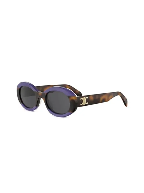 Celine Oval Full Rim Sunglasses - Gray