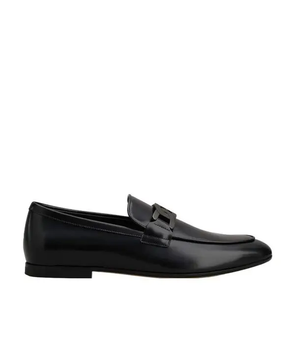 TOD'S Chain-embellished Leather Loafers
