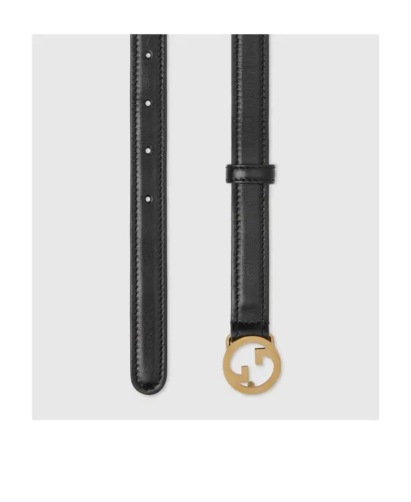 Gucci Logo Plaque Buckle Belt - Black