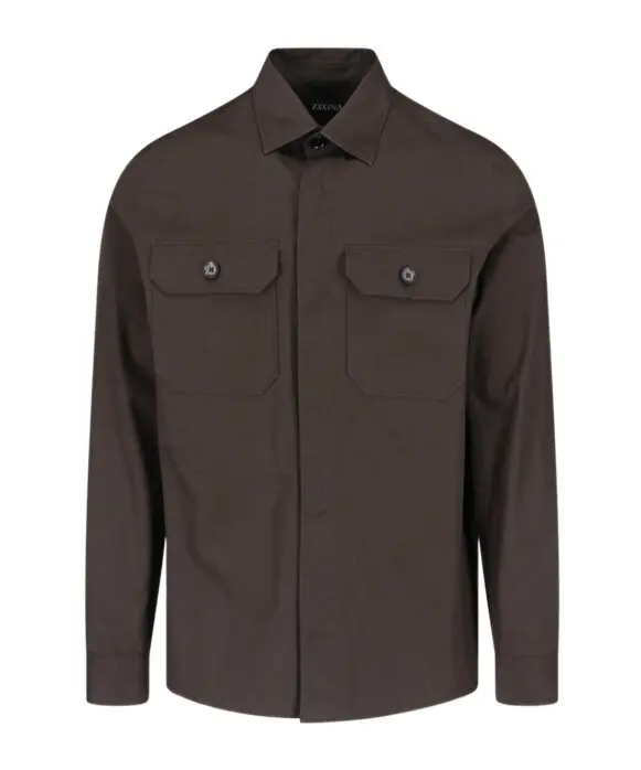 Zegna Twin-pocket Shirt - Black