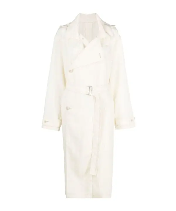 LEMAIRE Double-breasted Hooded Trench Coat