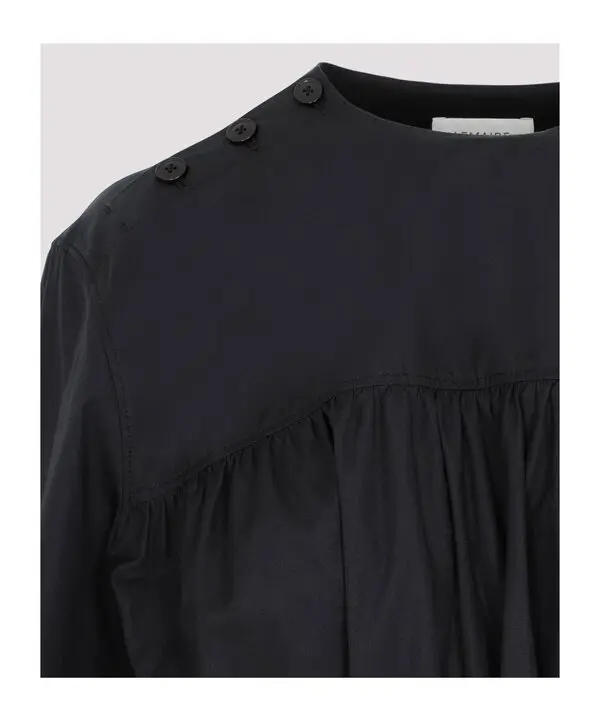 LEMAIRE Long-sleeved Pleated Midi Dress
