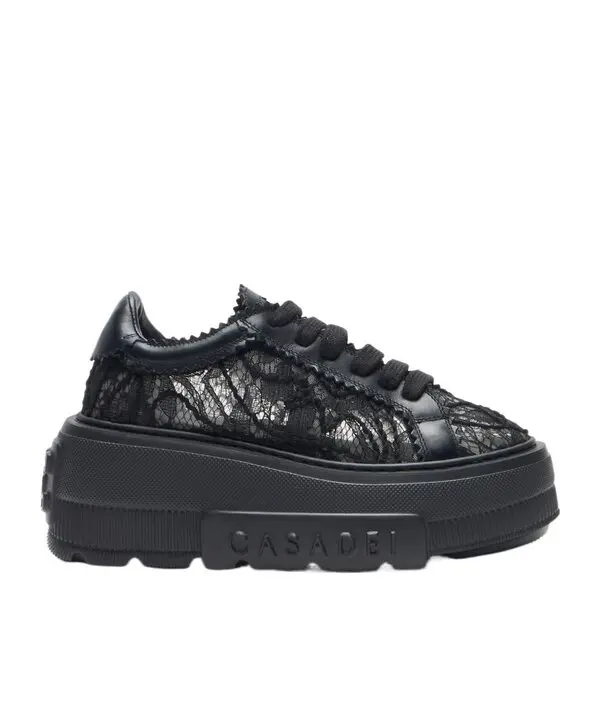 Casadei Nexus Chantilly Lace Up Platform Sneakers