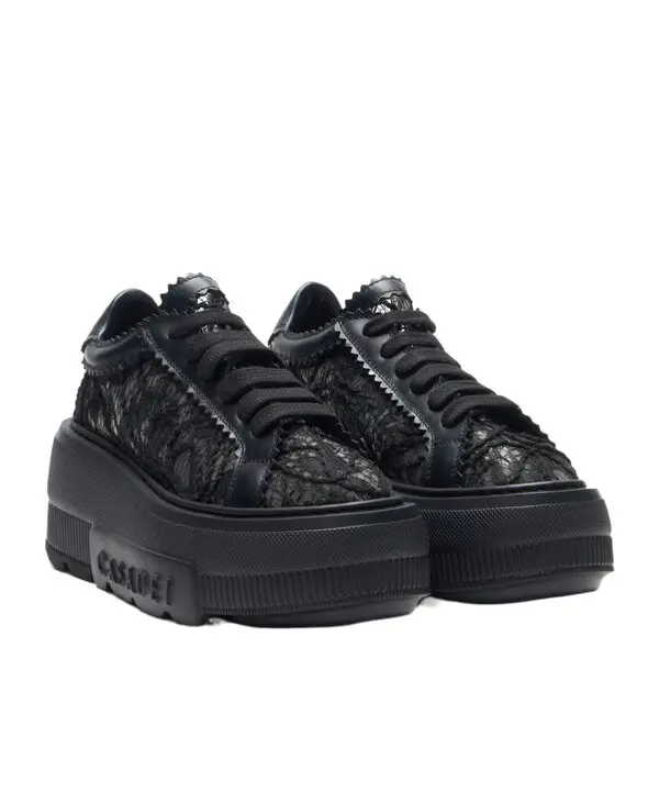 Casadei Nexus Chantilly Lace Up Platform Sneakers