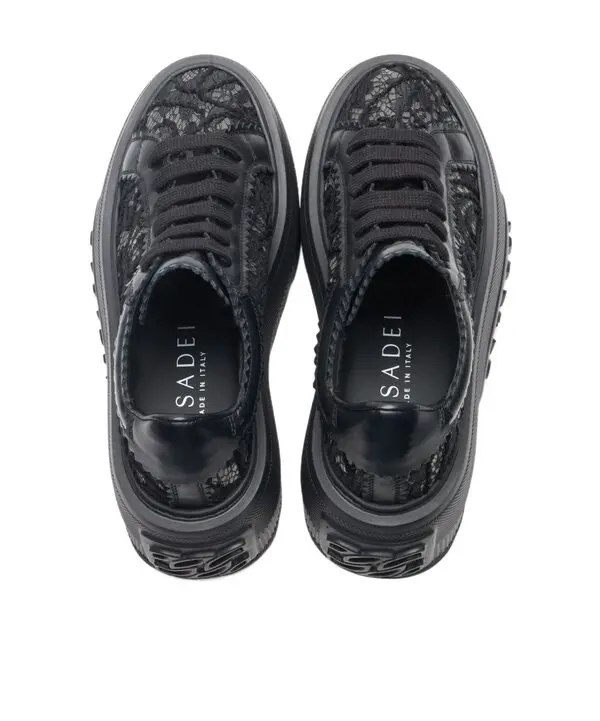 Casadei Nexus Chantilly Lace Up Platform Sneakers