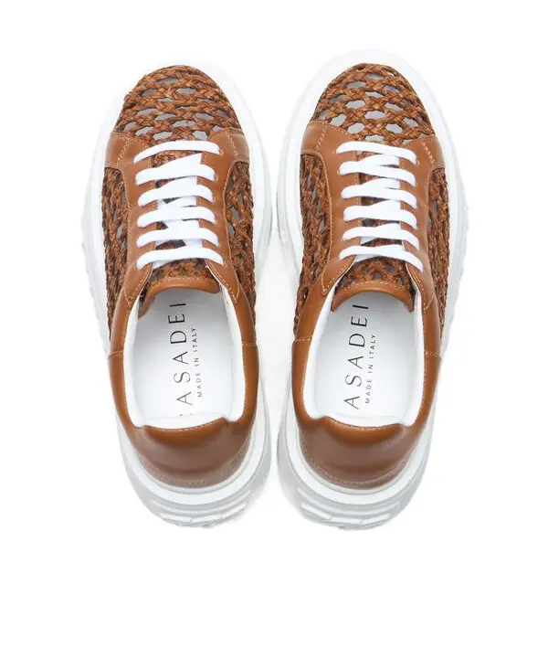 Casadei Nexus Versilia Woven Platform Sneakers