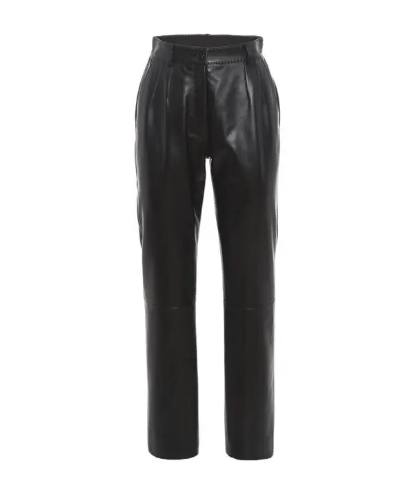 Dolce & Gabbana High Waisted Leather Trousers