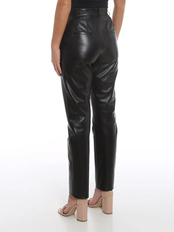Dolce & Gabbana High Waisted Leather Trousers