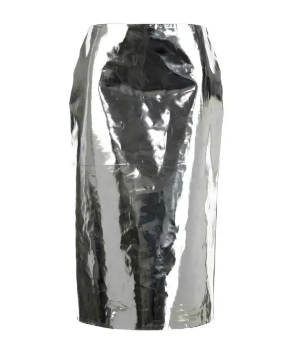 JIL SANDER Metallic Leather Skirt