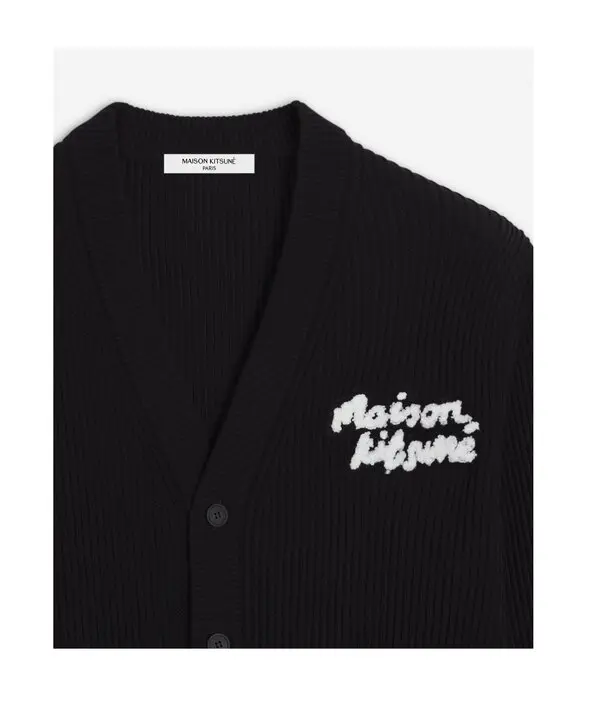 Maison Kitsuné Handwriting Comfort Ribbed Cardigan