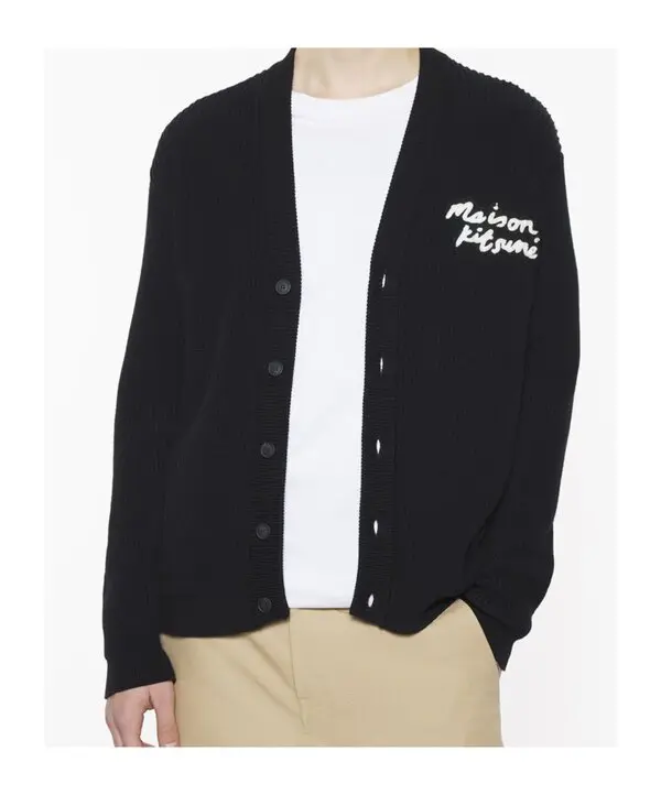 Maison Kitsuné Handwriting Comfort Ribbed Cardigan
