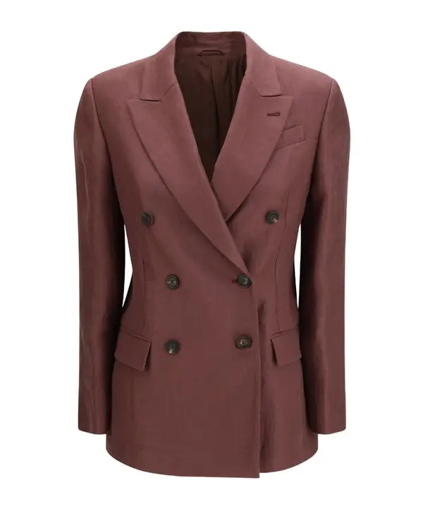 Brunello Cucinelli Double Breasted Jacket - Red