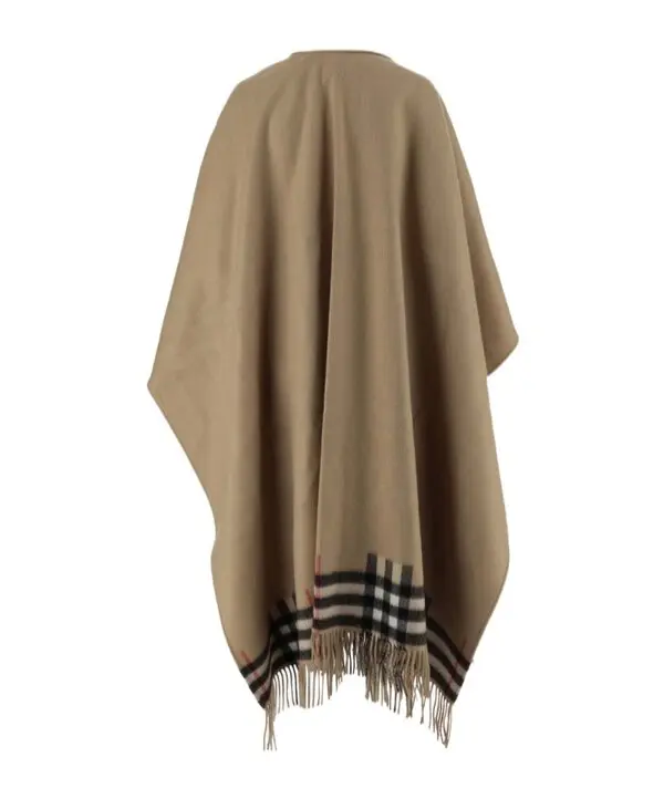 Burberry Check Cashmere Wool Cape