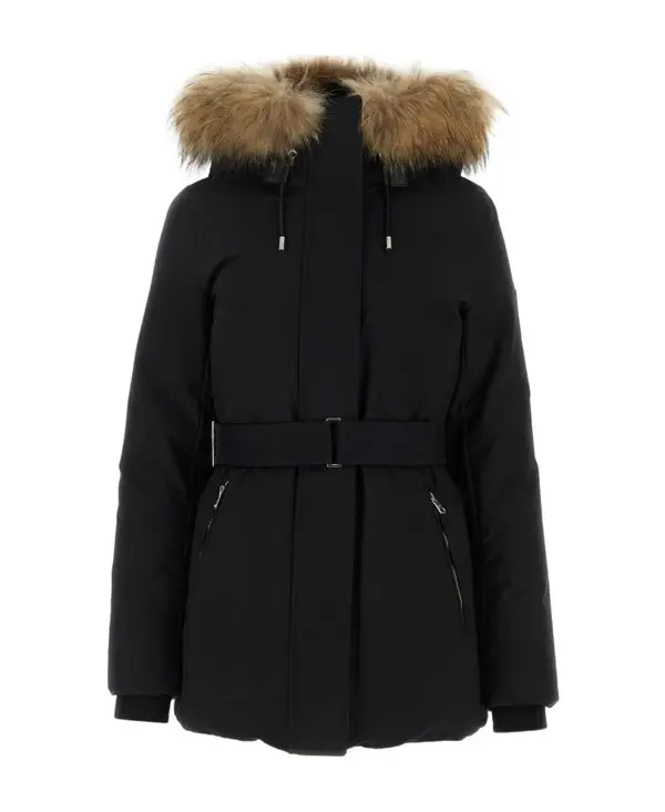 Mackage Jennifer Down Jacket With Hood And Fur Trim - Black