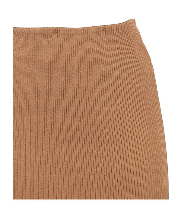 Alberta Ferretti Ribbed Fitted Knitted Midi Skirt
