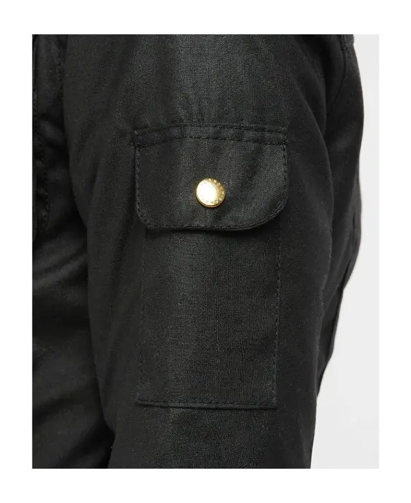 Barbour Logo Patch Belted Waxed Jacket