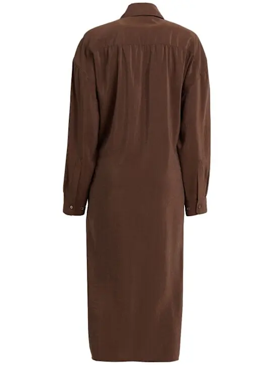 LEMAIRE Twisted Silk Blend Midi Dress