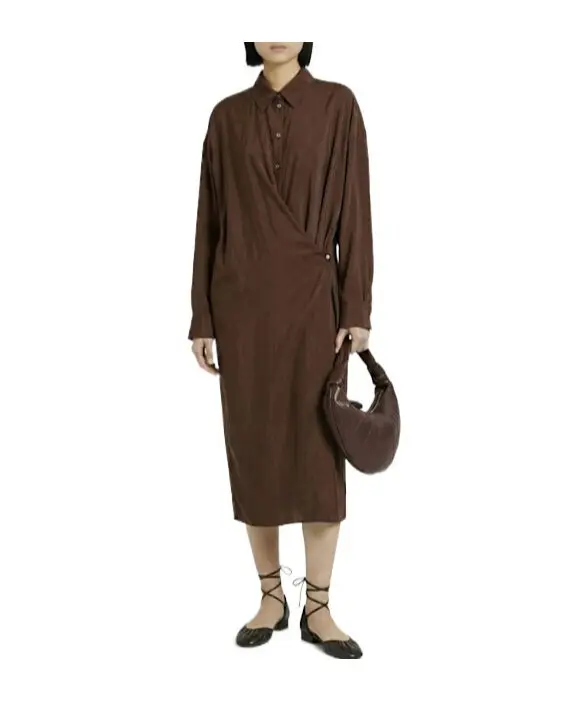 LEMAIRE Twisted Silk Blend Midi Dress