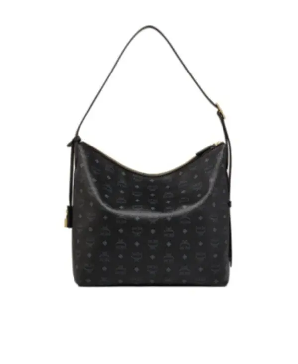 Mcm Large Aren Shoulder Bag - Black