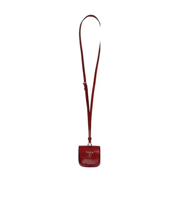 Prada Cleo Leather Airpods Case - Red