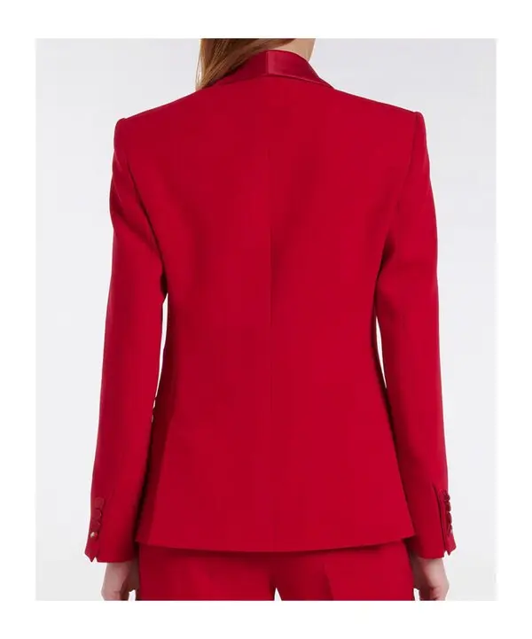 Max Mara Single Breasted Long Sleeve Blazer With Shawl Collar
