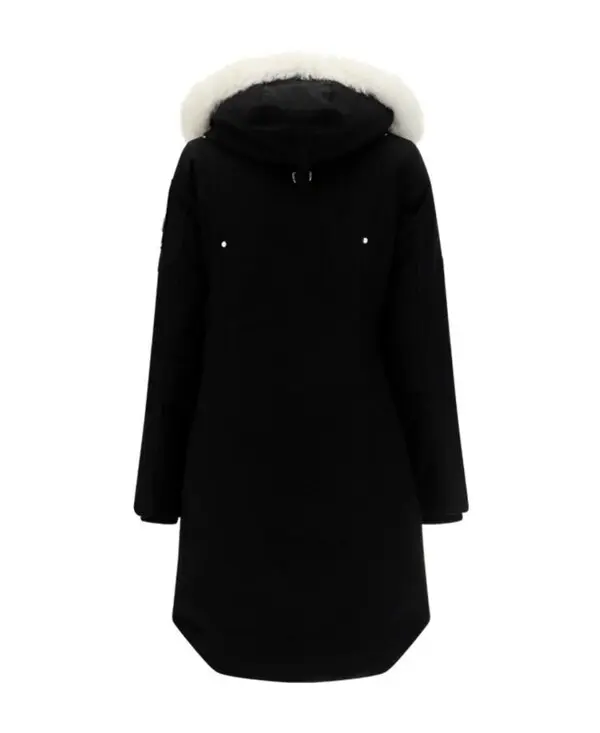 Moose Knuckles Front-zip Hooded Jacket With Fur Trim - Black