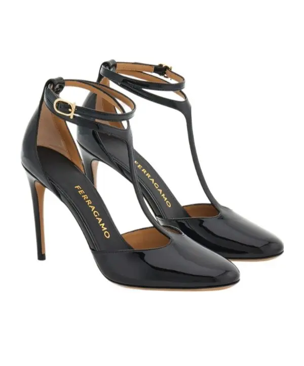 FERRAGAMO T-strap Stiletto Pumps