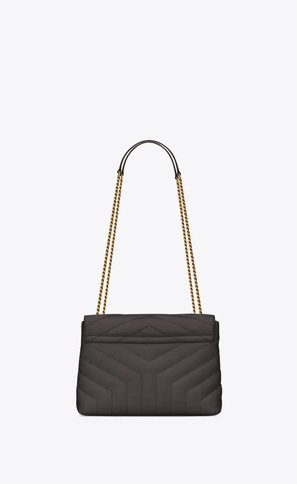 Saint Laurent Loulou Matelassé Small Shoulder Bag - Grey