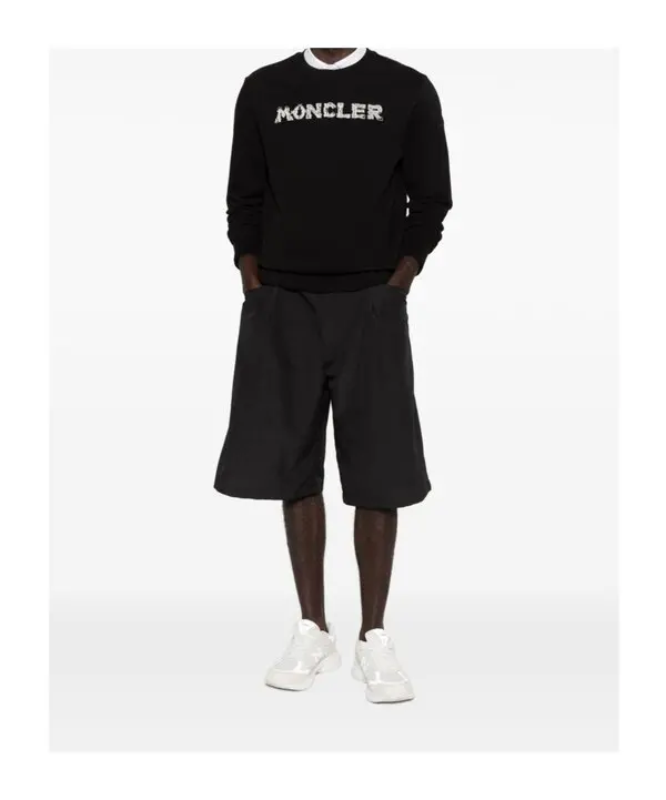 Moncler Logo Embroidered Sweatshirt - Black