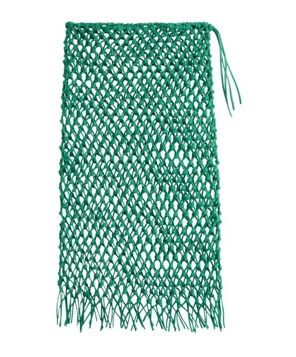 THE FRANKIE SHOP Fringed Mesh Skirt