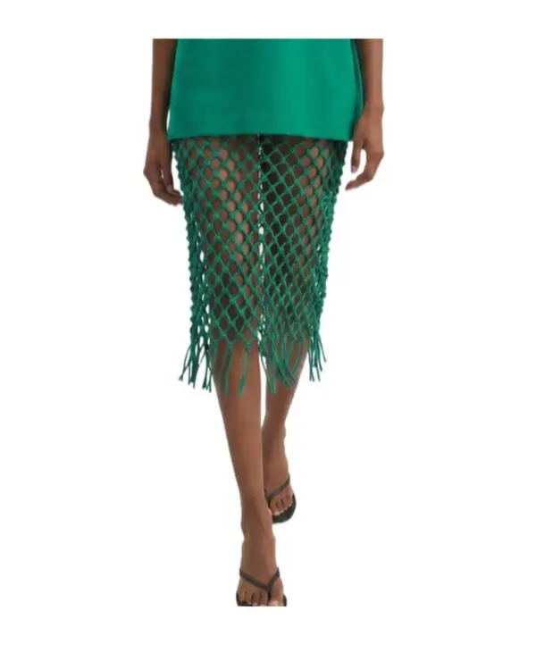 THE FRANKIE SHOP Fringed Mesh Skirt