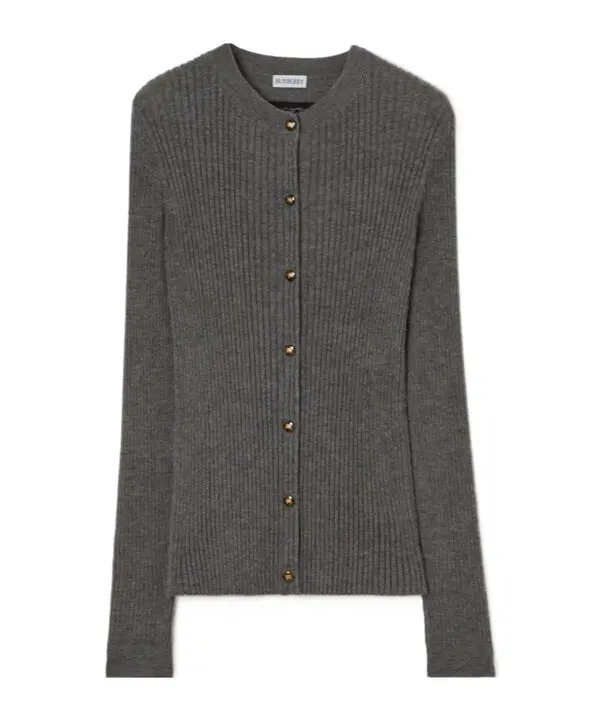 Burberry Ribbed Cashmere Cardigan With Knight Motif Buttons