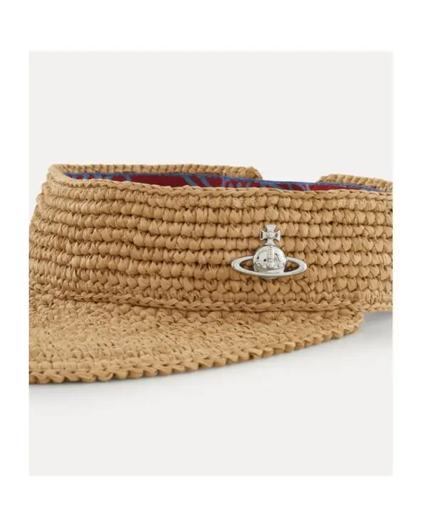 VIVIENNE WESTWOOD Raffia Visor With Orb Motif