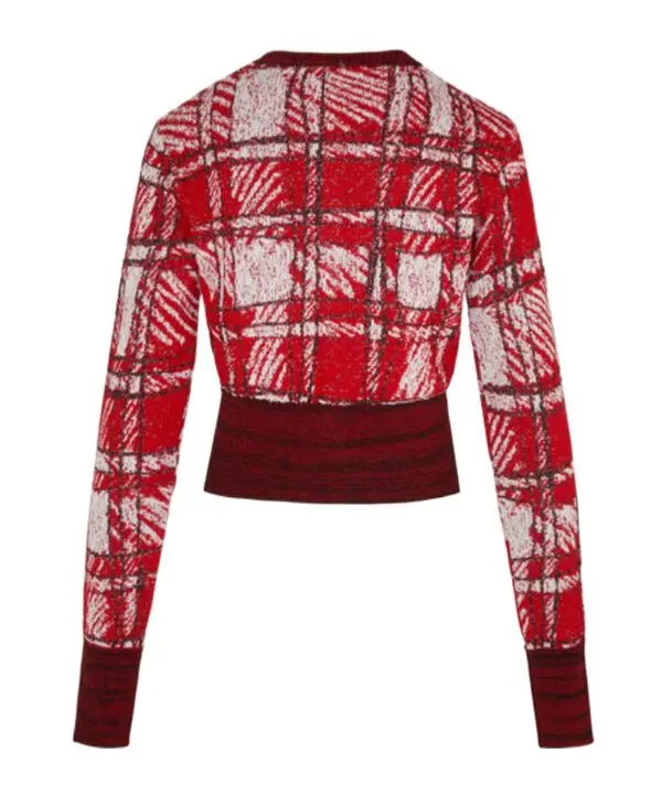 VIVIENNE WESTWOOD Scribble Check Cropped Cardigan