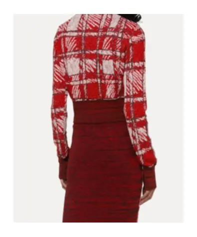 VIVIENNE WESTWOOD Scribble Check Cropped Cardigan