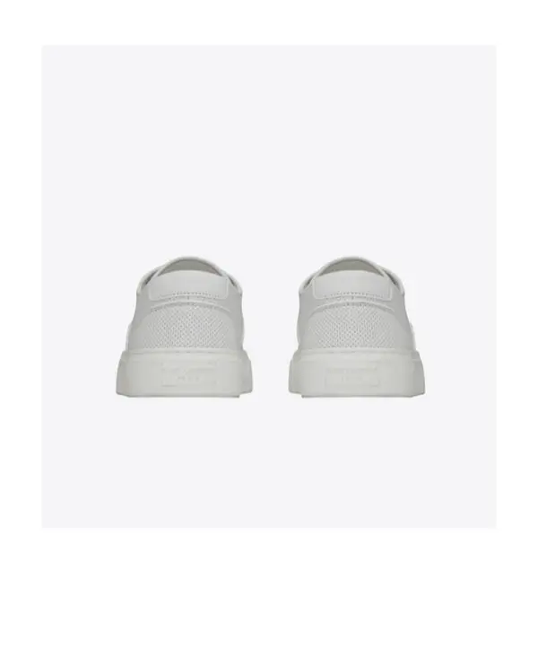 Saint Laurent Venice Perforated Low Top Sneakers - White