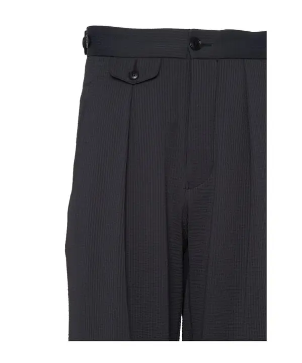 Emporio Armani Button Detailed Wide Leg Trousers