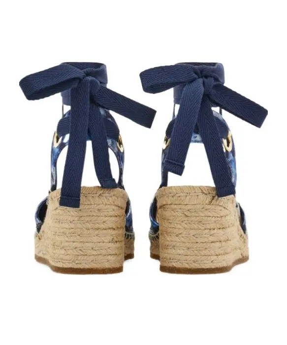 FERRAGAMO Espadrille Wedge With Ankle Tie