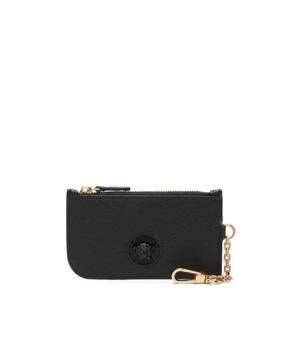 Versace Medusa Head Leather Wallet - Black